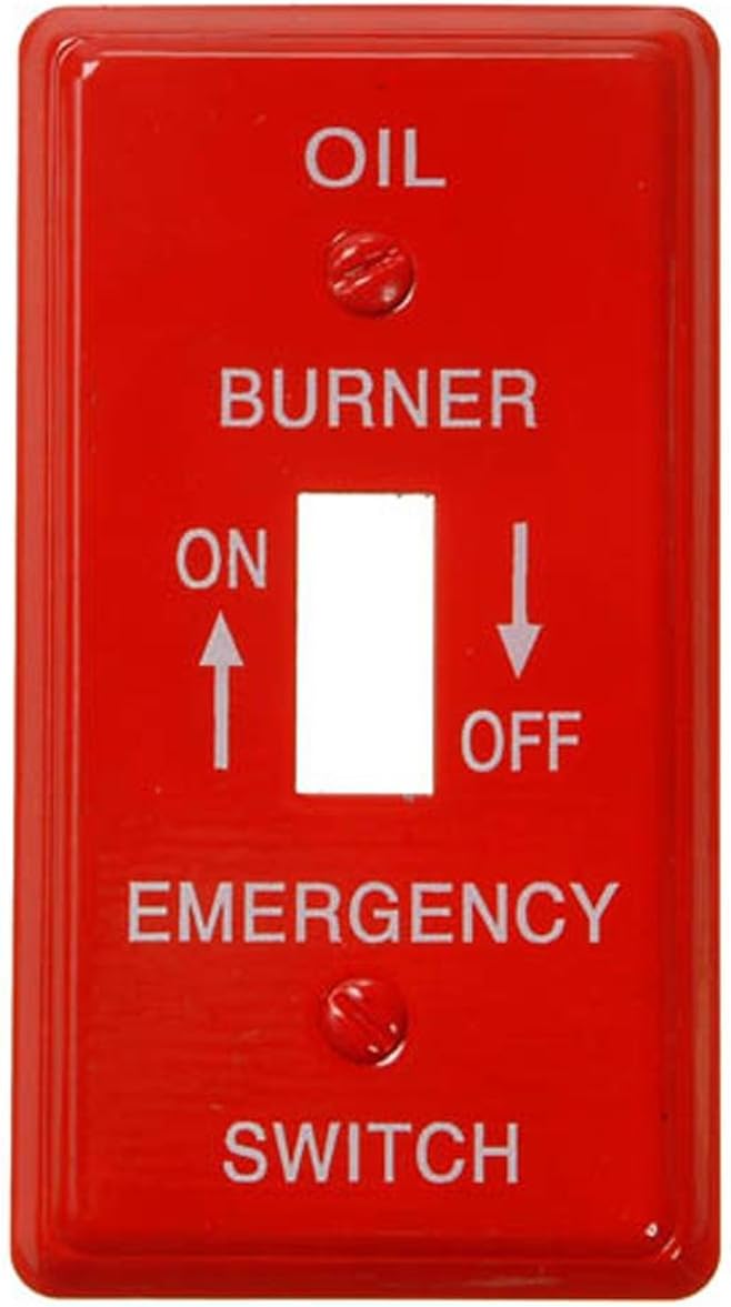 Red Emergency Switch Plate for Oil Burner - Amazon.com
