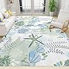 Amazon.com: FNOIMO Nautical Coastal Ocean Area Rug, Blue Beach Creature ...