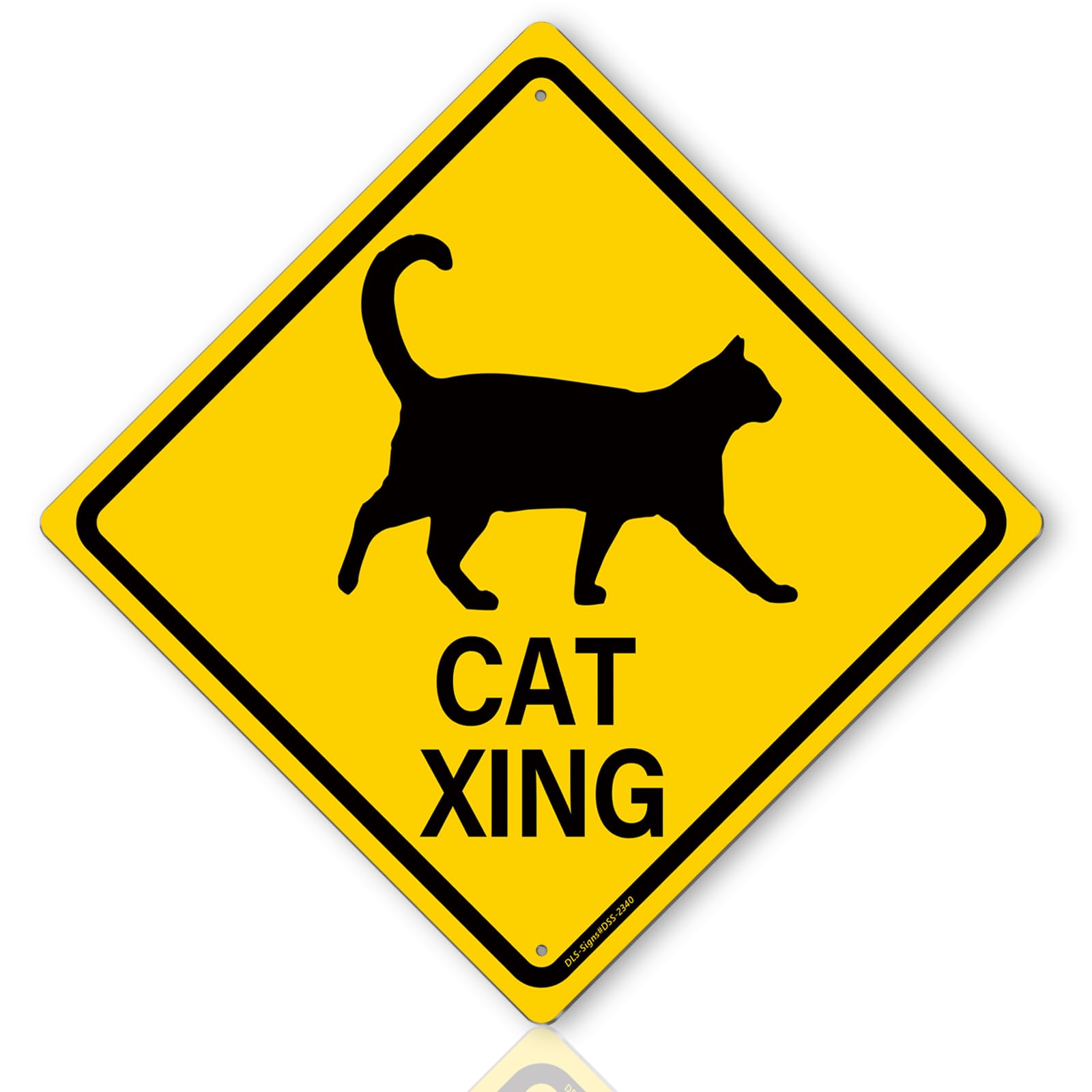 Amazon.com: MOLESS Cat Crossing Signs - 12 × 12″ Street Sign with "CAT ...