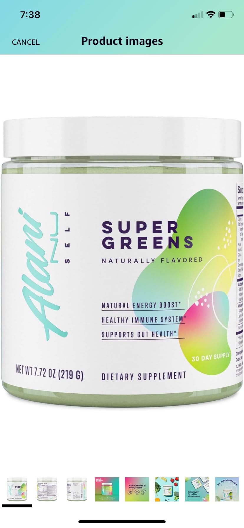 Amazon.com: Alani Nu Super Greens Powder Wild Berry | Green Juice ...
