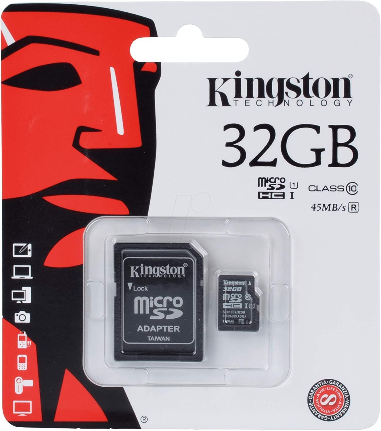 Amazon.com: Kingston Digital 32 GB microSDHC Flash Memory Card SDC4 ...