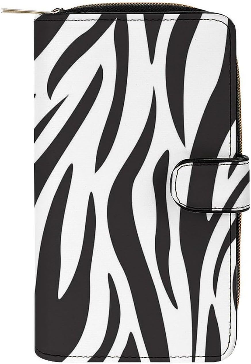 Amazon.com: Generic Zebra Print Leather Wallets Womens & Mens Large ...