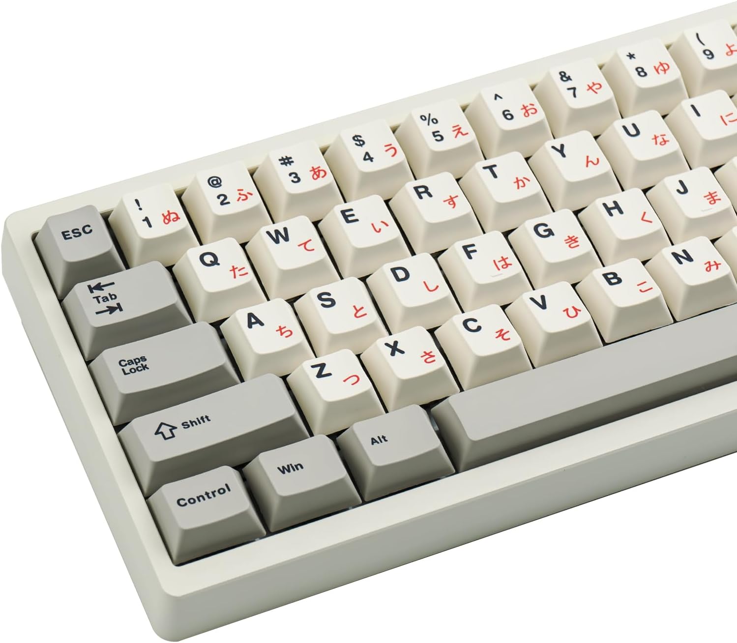 JOLINTAL 124 Keys Retro Japanese Keycaps Set, Ash Grey PBT Cherry ...