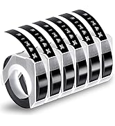 5 x Embossing Label Maker Tape Compatible with Dymo Omega Tape S0717930 ...