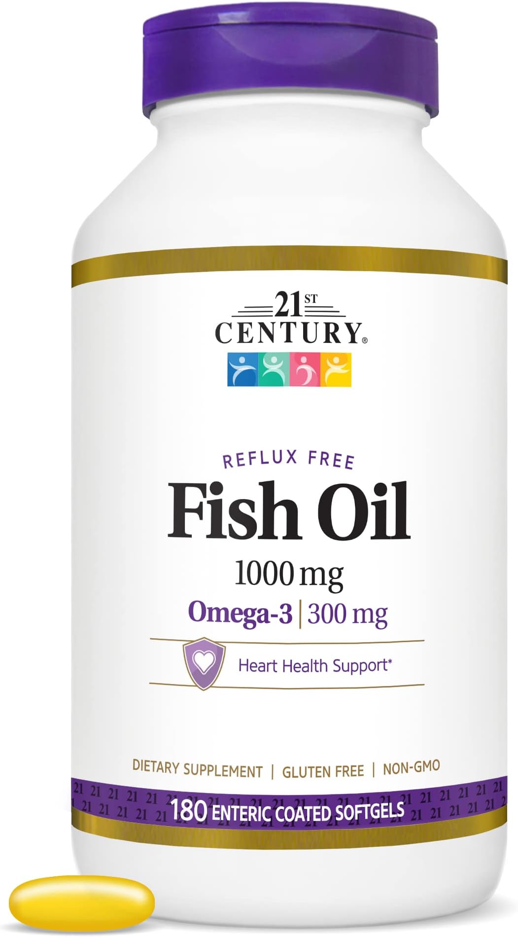 Amazon.com: 21st Century Fish Oil 1000 mg Softgels, 300 Count : Health ...