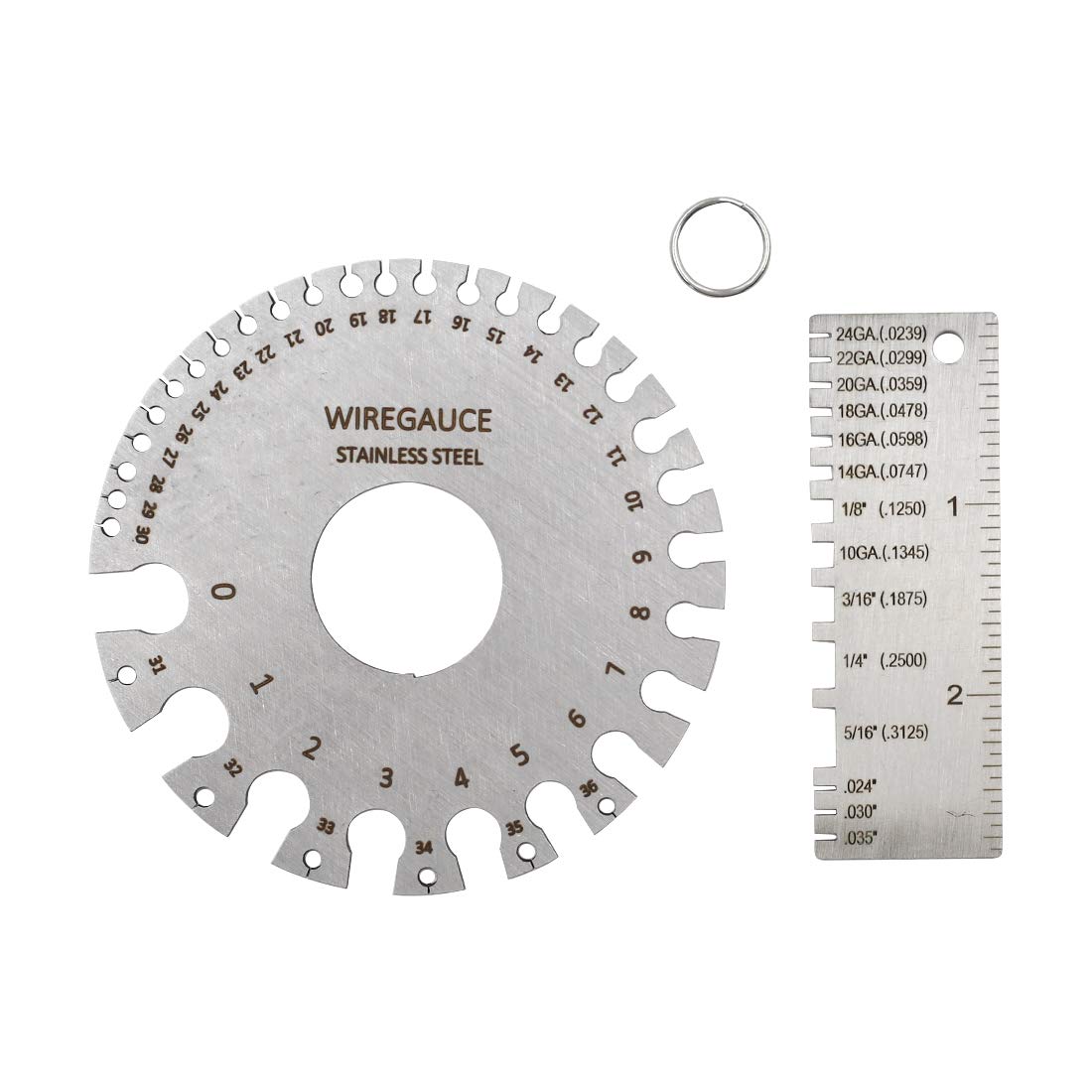 Buy Suiwotin Stainless Steel Wire Metal Sheet Thickness Gauge Welding ...