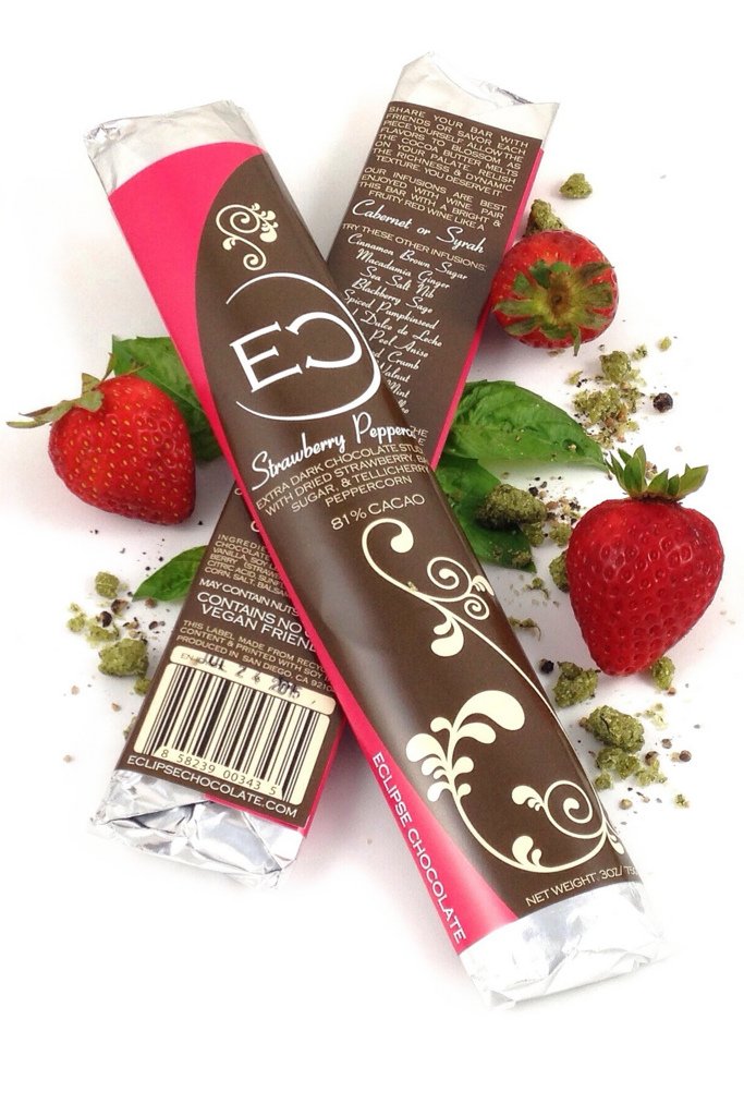 Amazon.com : ECLIPSE CHOCOLATES Strawberry Peppercorn Chocolate, 1 EA ...