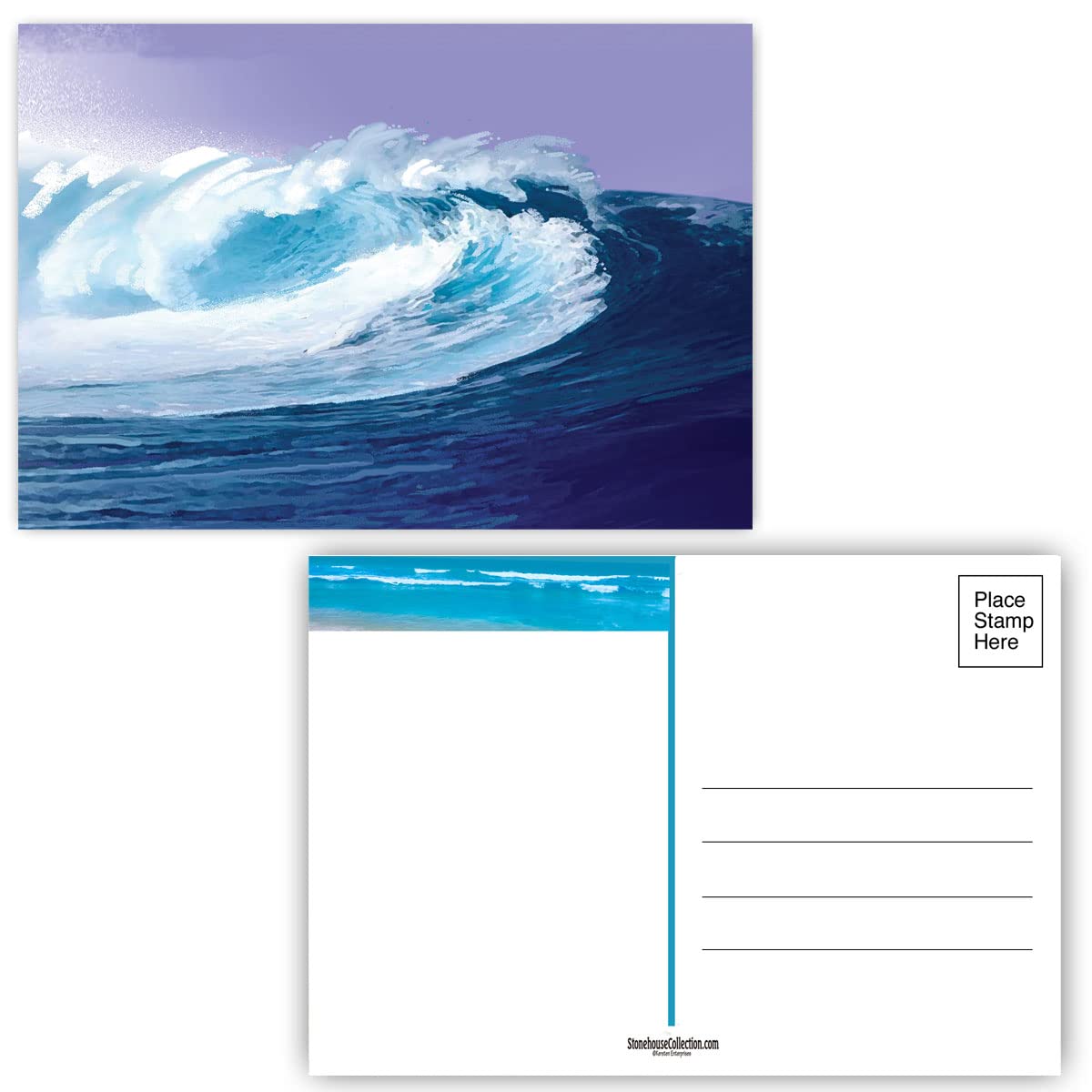 Amazon.com : Stonehouse Collection Ocean Waves Postcards - 40 Ocean ...