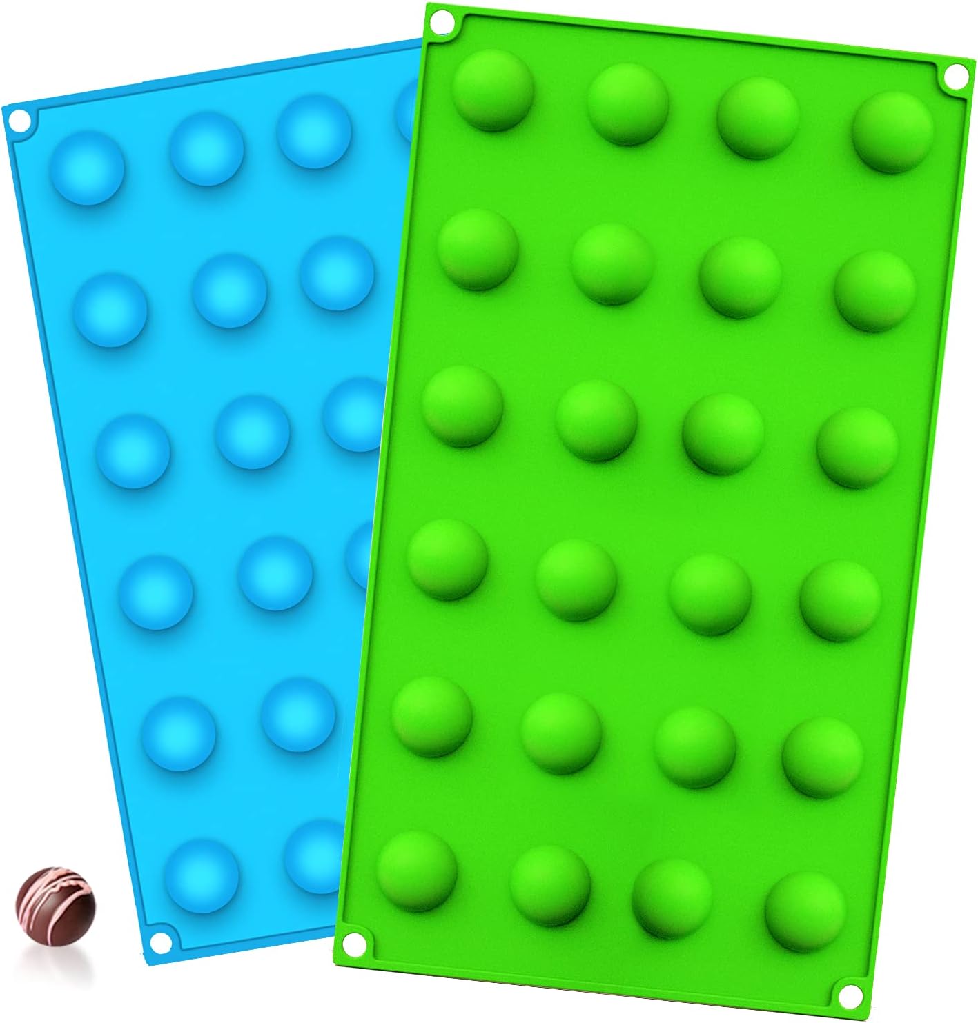 Amazon.com: BUSOHA 24 Cavities Semicircle Silicone Molds - Mini Semi ...