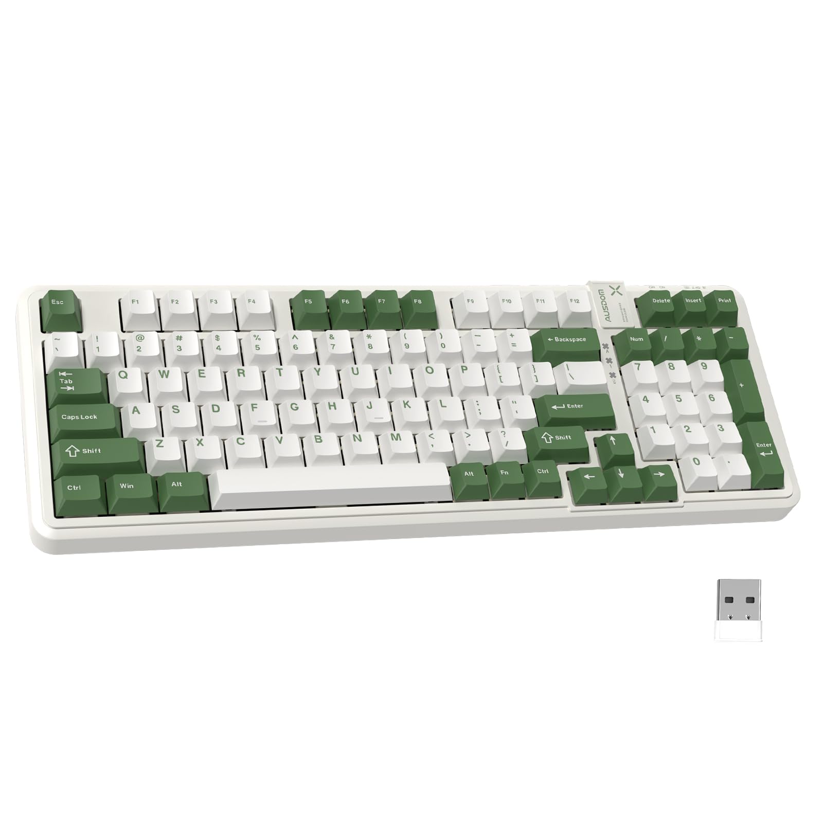 Amazon.com: AUSDOM 98Pro Wireless Mechanical Keyboard, Triple Mode Hot ...