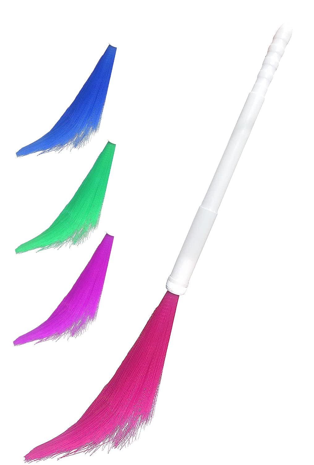 Cyber Sales Pink Plastic Broom. Fiber Wet and Dry Broom, Bristle and ...