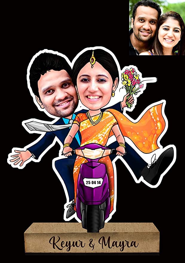 ZOCI VOCI You Drive Me Crazy Couple Caricature Photo Standee ...