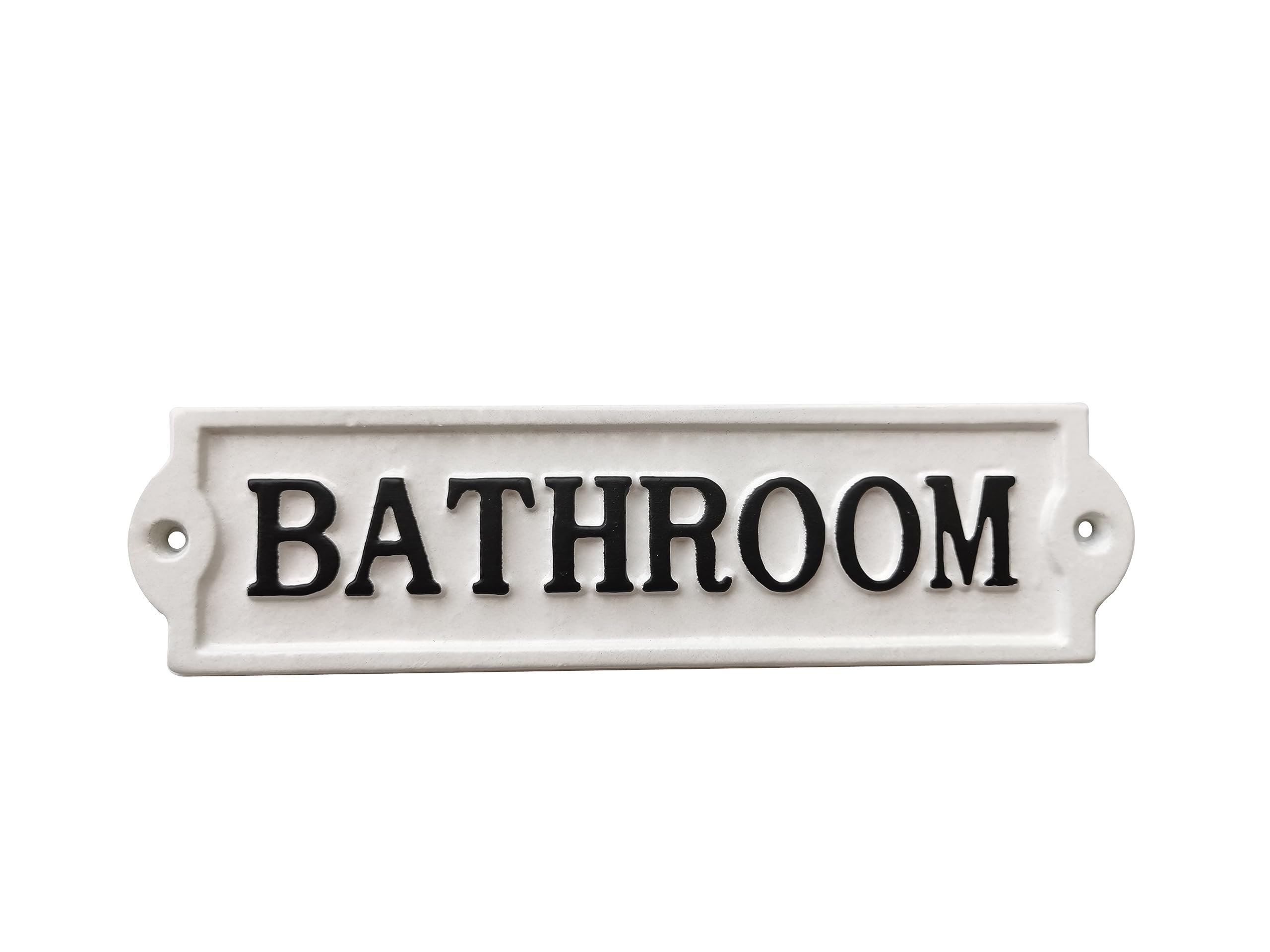 Amazon.com: Metal Bathroom Sign - Cast Iron Door Room BATHROOM Plaques ...