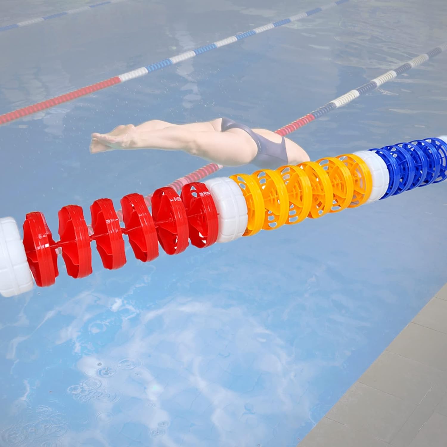 Amazon.com: LSMKKA Pool Rope with Floats, Safety Pool Divider/Bright ...