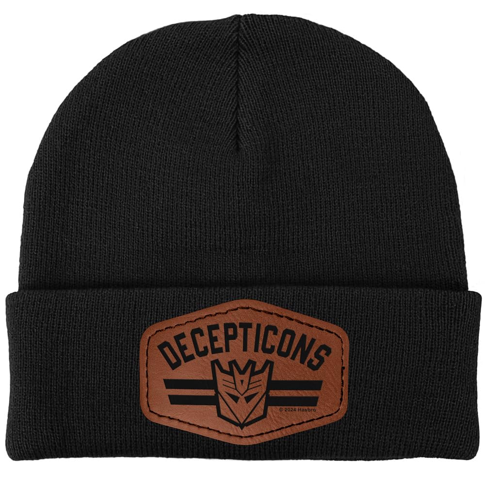 Transformers Decepticons Arc Symbol Stripes Unisex Leather Patch Knit ...