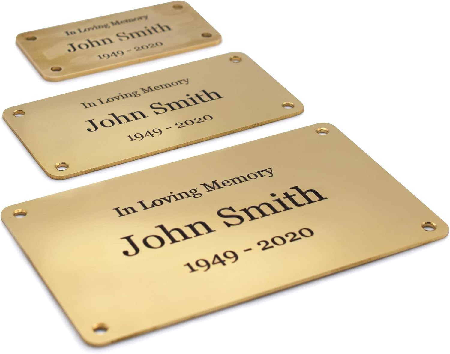 Personalised Brass Memorial Plaque | Ideal for fixing to Memorial ...