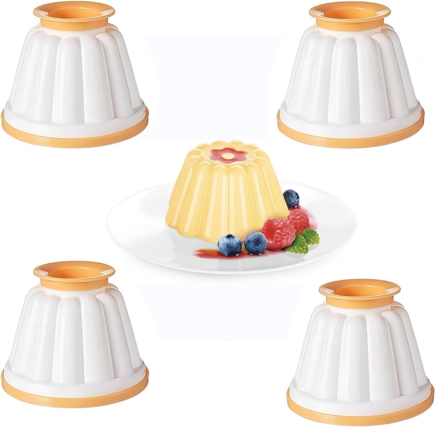 8 PCS Pudding Moulds,Pudding Cups with Lid,Mini Jelly Moulds, Pudding ...