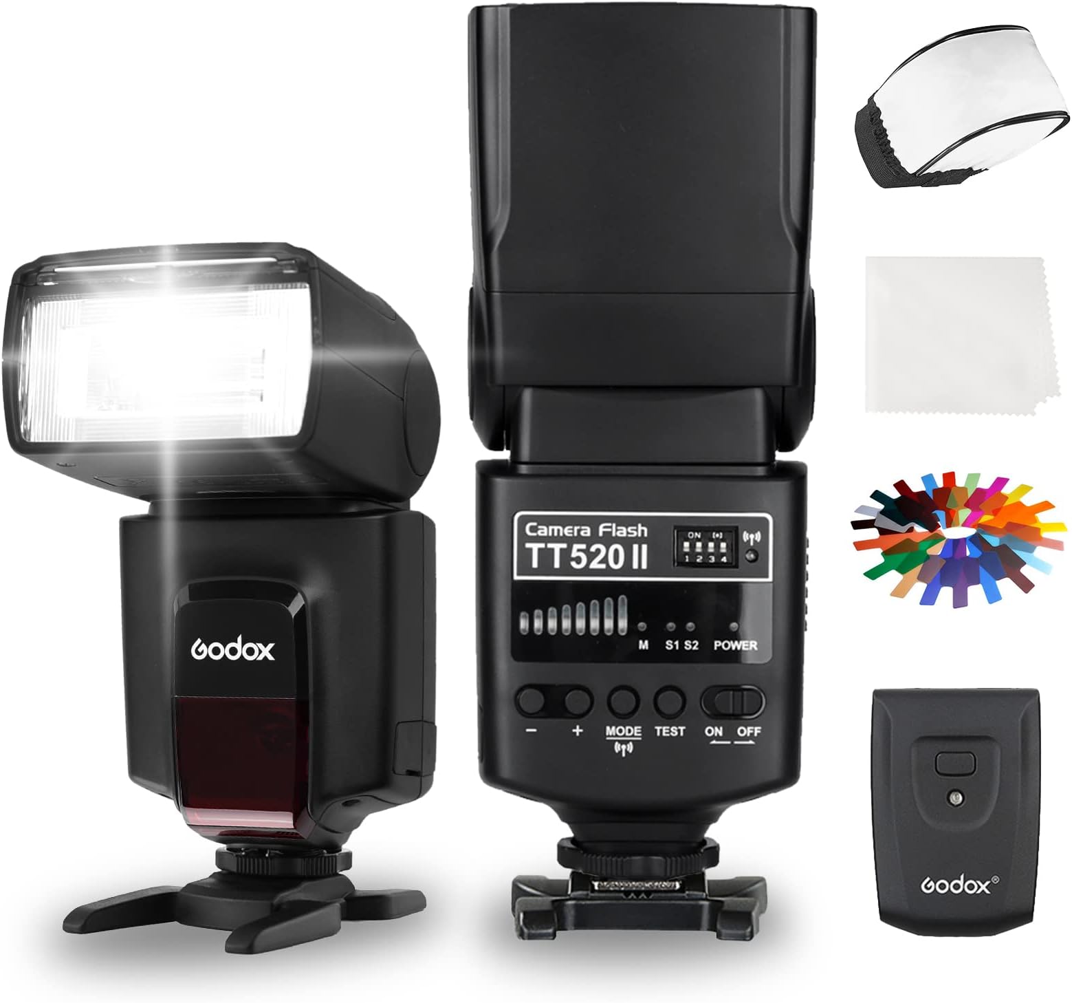 Amazon.com : Powerextra LCD Display Flash Speedlite, 2.4G Wireless ...