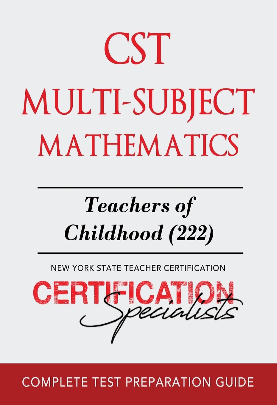 Amazon.com: CST Multi-Subject Mathematics: Teachers of Childhood (222 ...