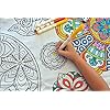 Amazon.com: The Coloring Table – Mandala Design – XL Rectangle ...
