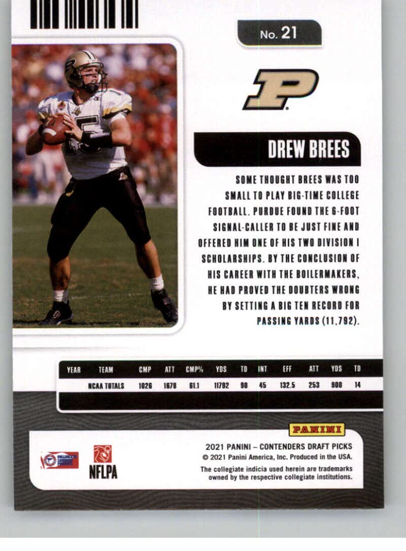 Drew Brees Purdue Record