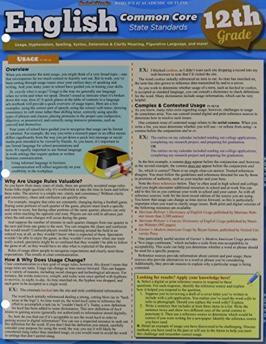 English Common Core 12Th Grade by Inc. BarCharts (2014-05-31): Unknown ...