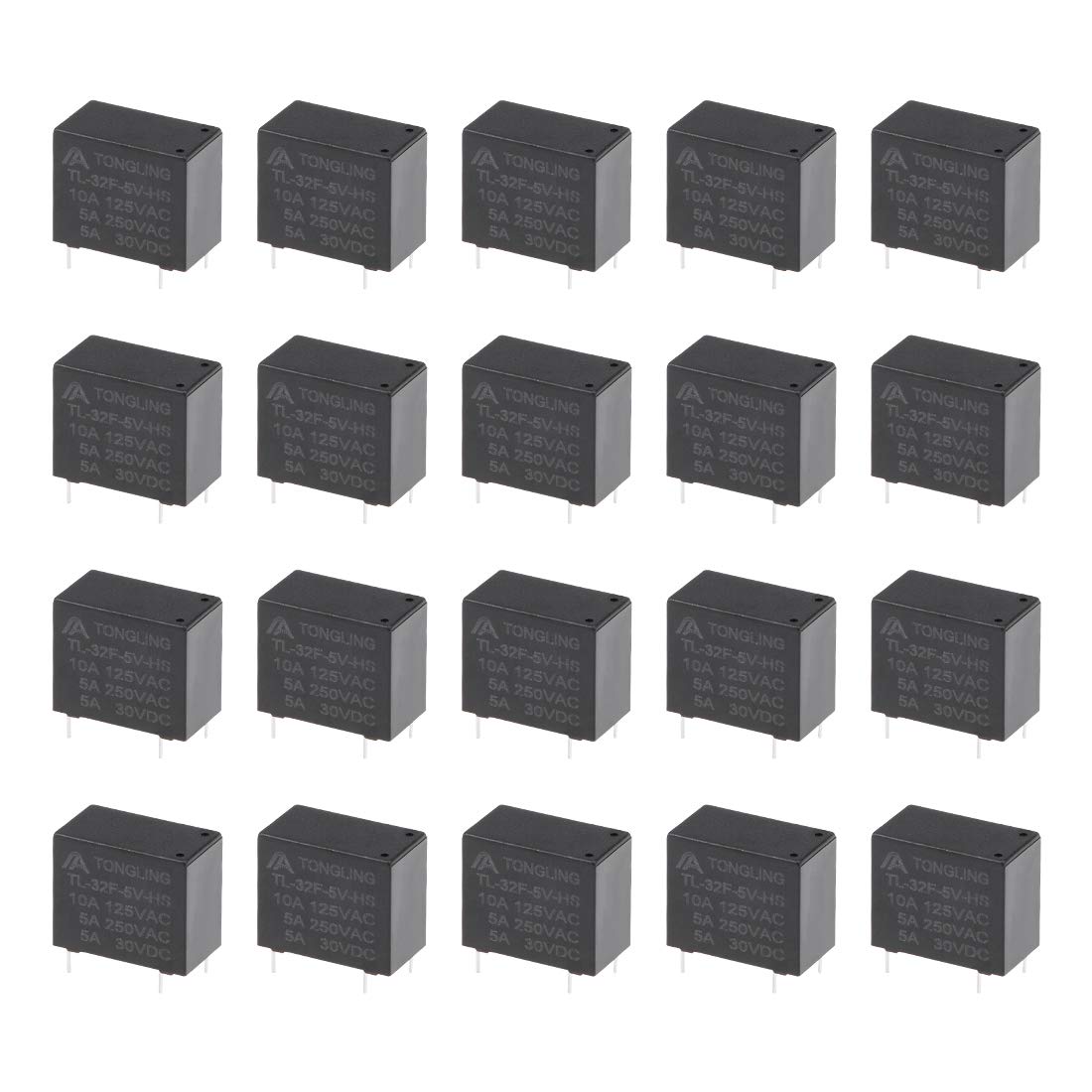 uxcell 20 Pcs TL-32F-5V-HS DC 5V Coil SPST 4 Pin PCB Electromagnetic ...