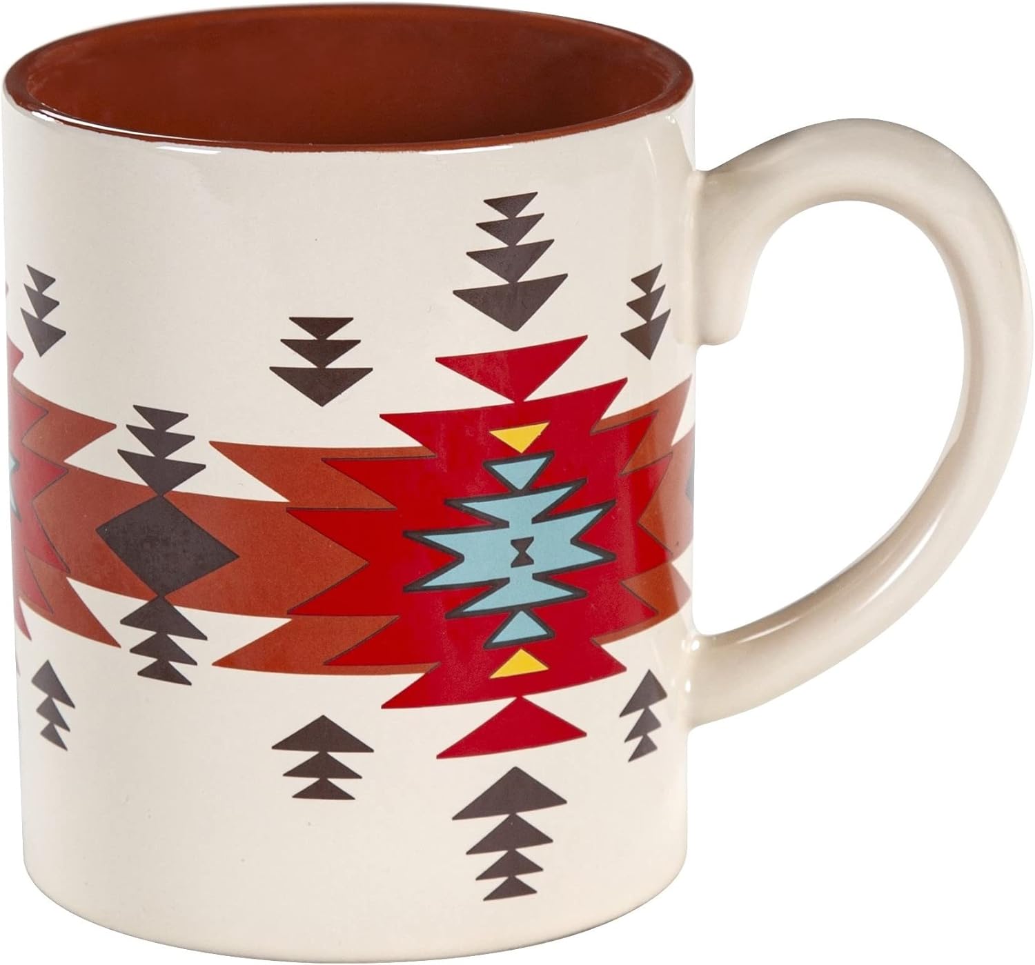 Amazon.com: Paseo Road Del Sol Aztec 4 Piece Ceramic Dinnerware Mug Set ...