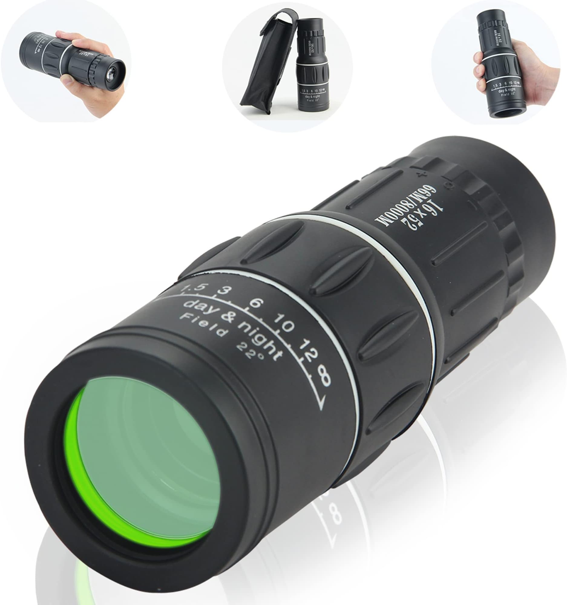16X52 Monocular Telescope, High Power Prism Compact Monoculars for ...