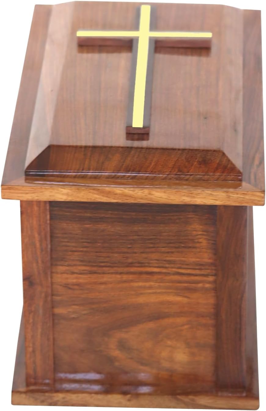 Amazon.com: SUPER QUALITY HANDICRAFTS INDIA Wooden Urn Box With Brass ...