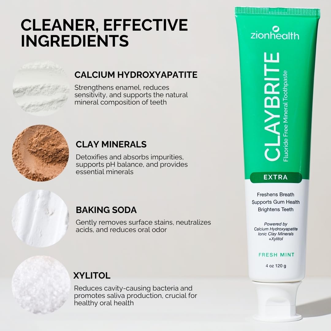 Creme Dental Claybrite Extra Forte, 113 g: Ajuda a Limpar Seus Dentes e ...