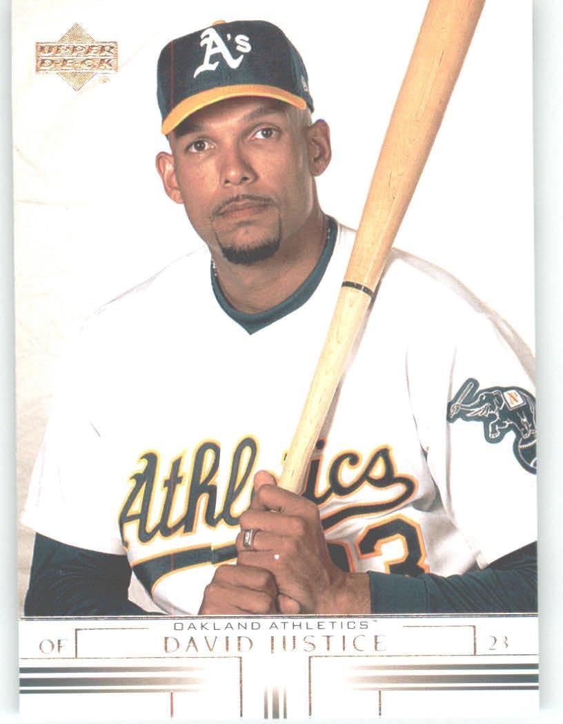 Amazon.com: 2002 Upper Deck #552 David Justice - Oakland Athletics ...