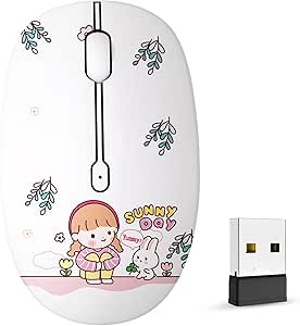 FMOUSE Lindo Mouse Bluetooth, Inalámbrico con tecnología 2,4 GHz, Ratón ...