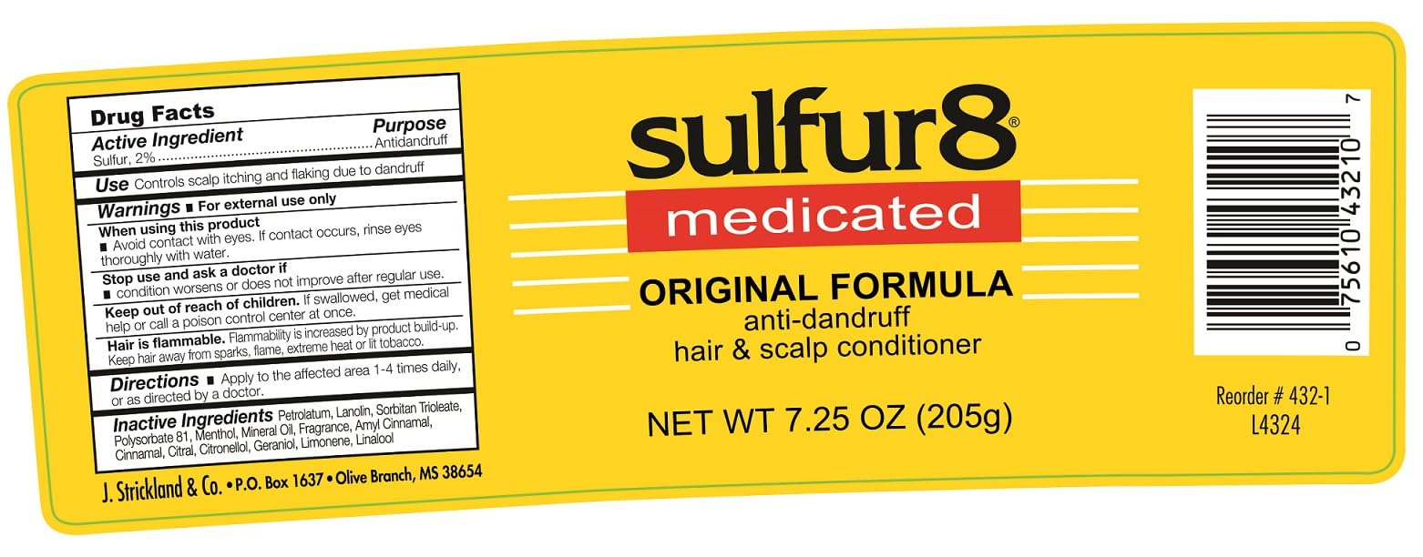 Buy Sulfur-8 Original Conditioner Hair and Scalp Jar 7.25 Ounce (Pack ...