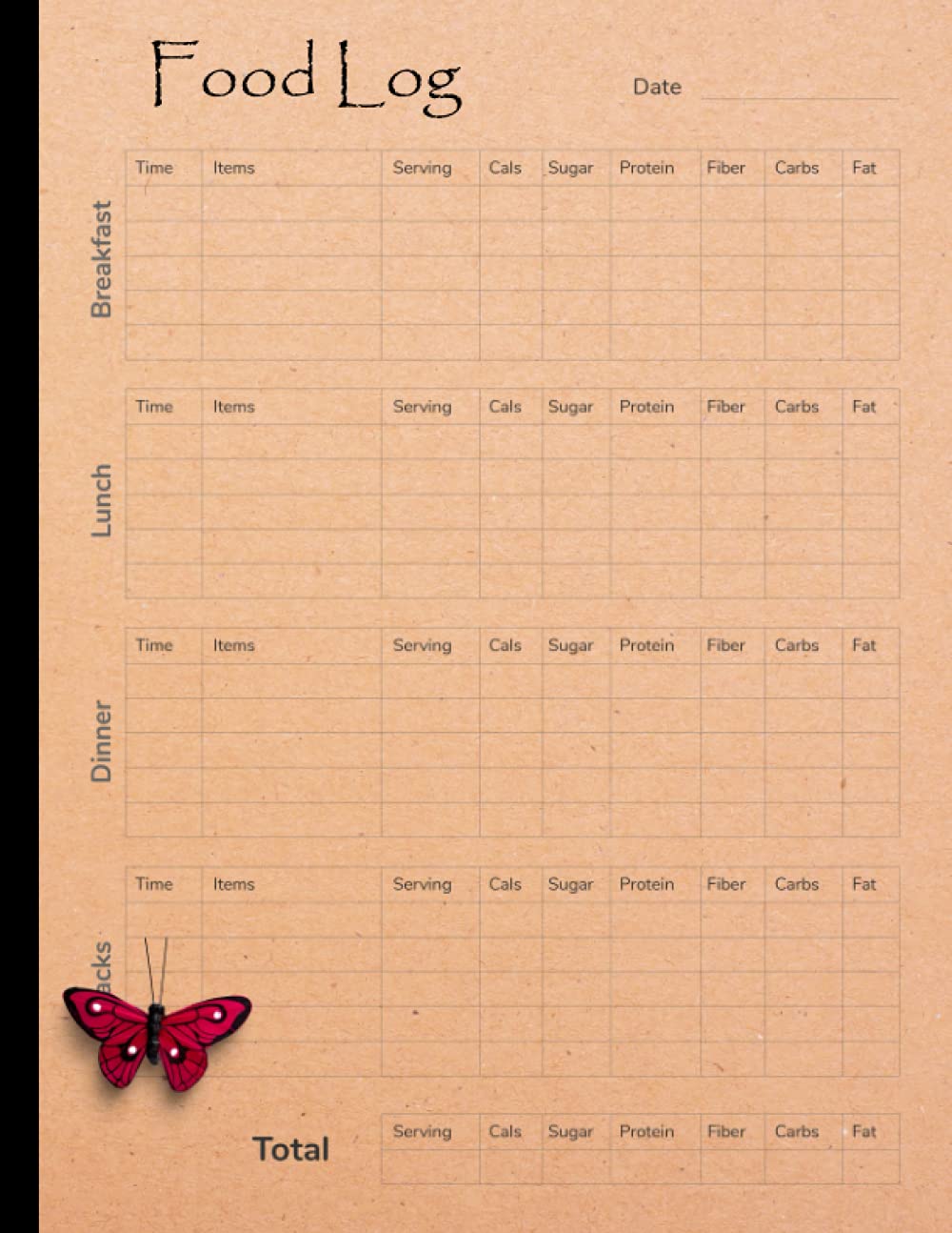 Food Log: Food Log Diary, My Daily Food Journal, Daily Food Journal ...