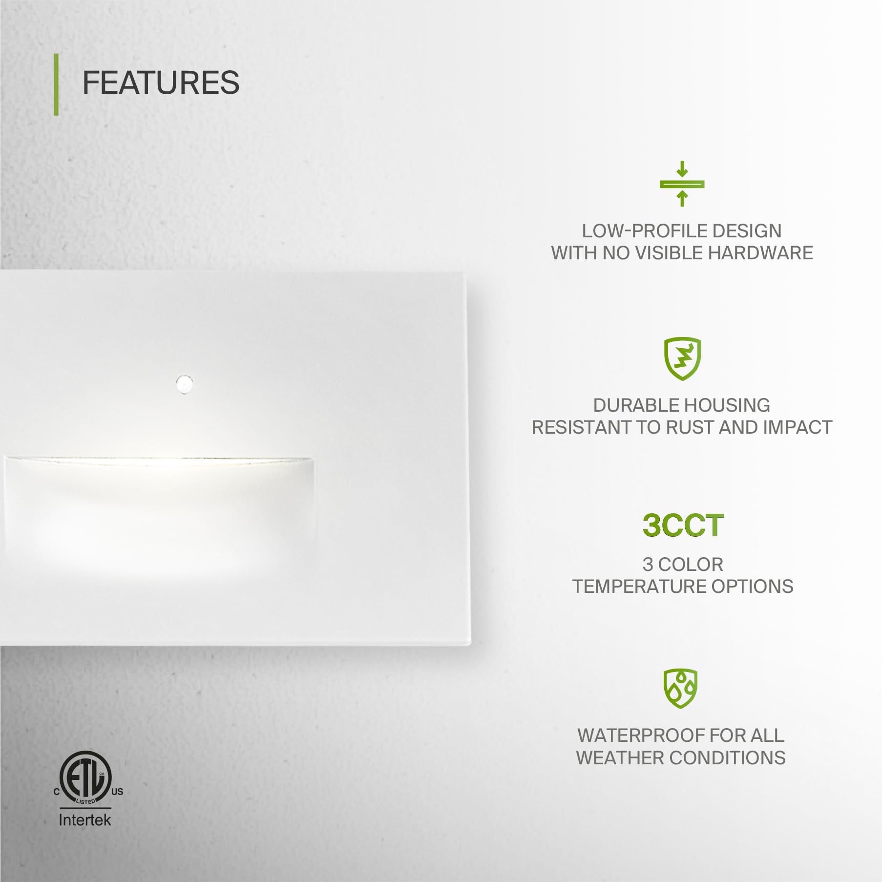 Snapklik.com : ASD LED Recessed Step Light Fixture 3W 120LM 3000K-5000K ...