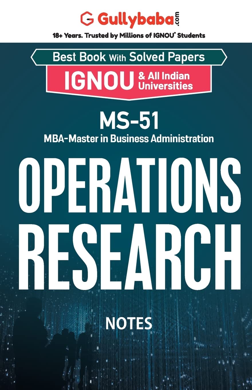 Buy Gullybaba IGNOU MBA (MS) 2nd Sem MS-51 Operations Research in ...