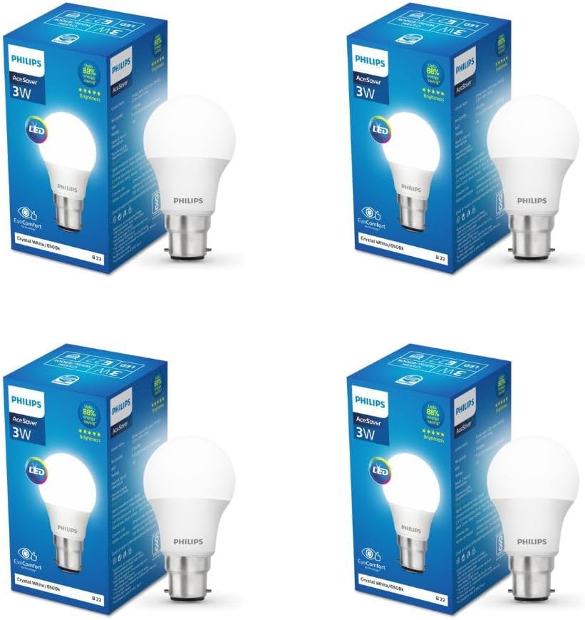 Buy PHILIPS 3-watt LED Bulb | AceSaver LED Bulb | Base: B22 Light Bulb ...