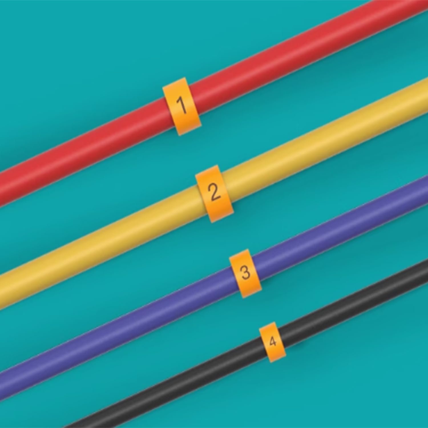Snapklik.com : 10 Rolls 0-9 Number Tube Flexible PVC Concave Cable Wire ...