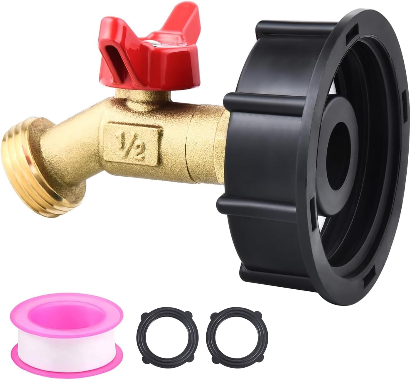 Amazon.com: TianTianUp 275-330 Gallon IBC Tote Water Tank Adapter, 2 ...