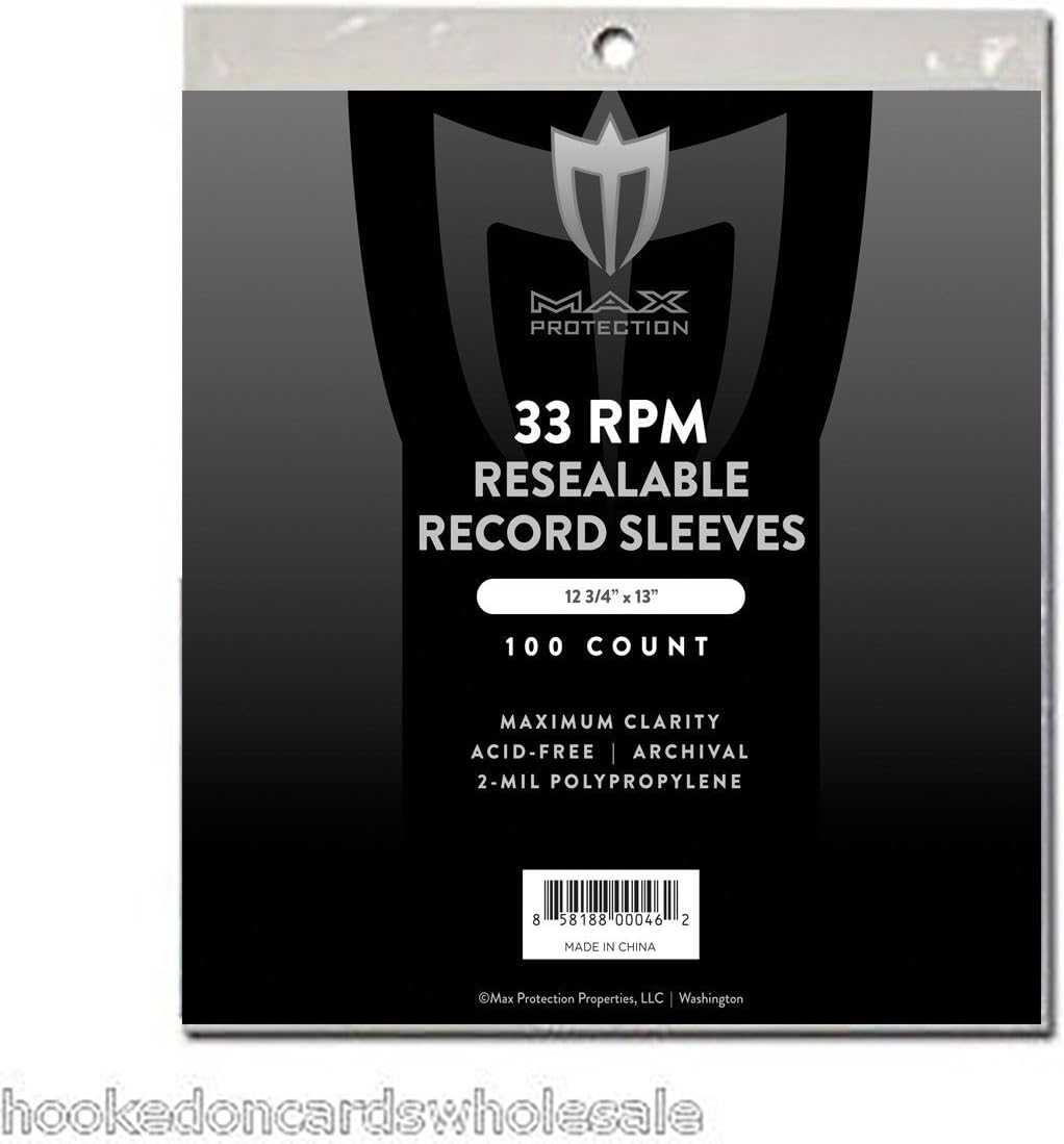 Amazon.com: 1000 (10 packs) 12" 33 RPM Record Outer Sleeves Bags wtih ...