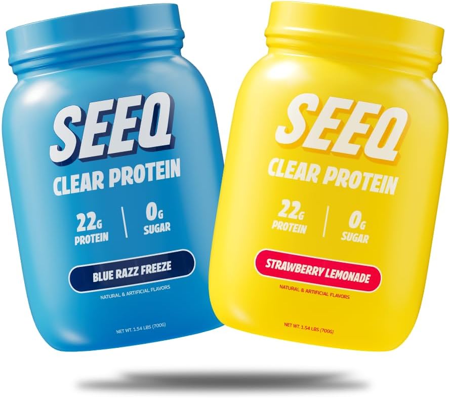 Amazon.com: SEEQ Clear Protein Bundle (Clear Whey Protein Isolate Blue ...