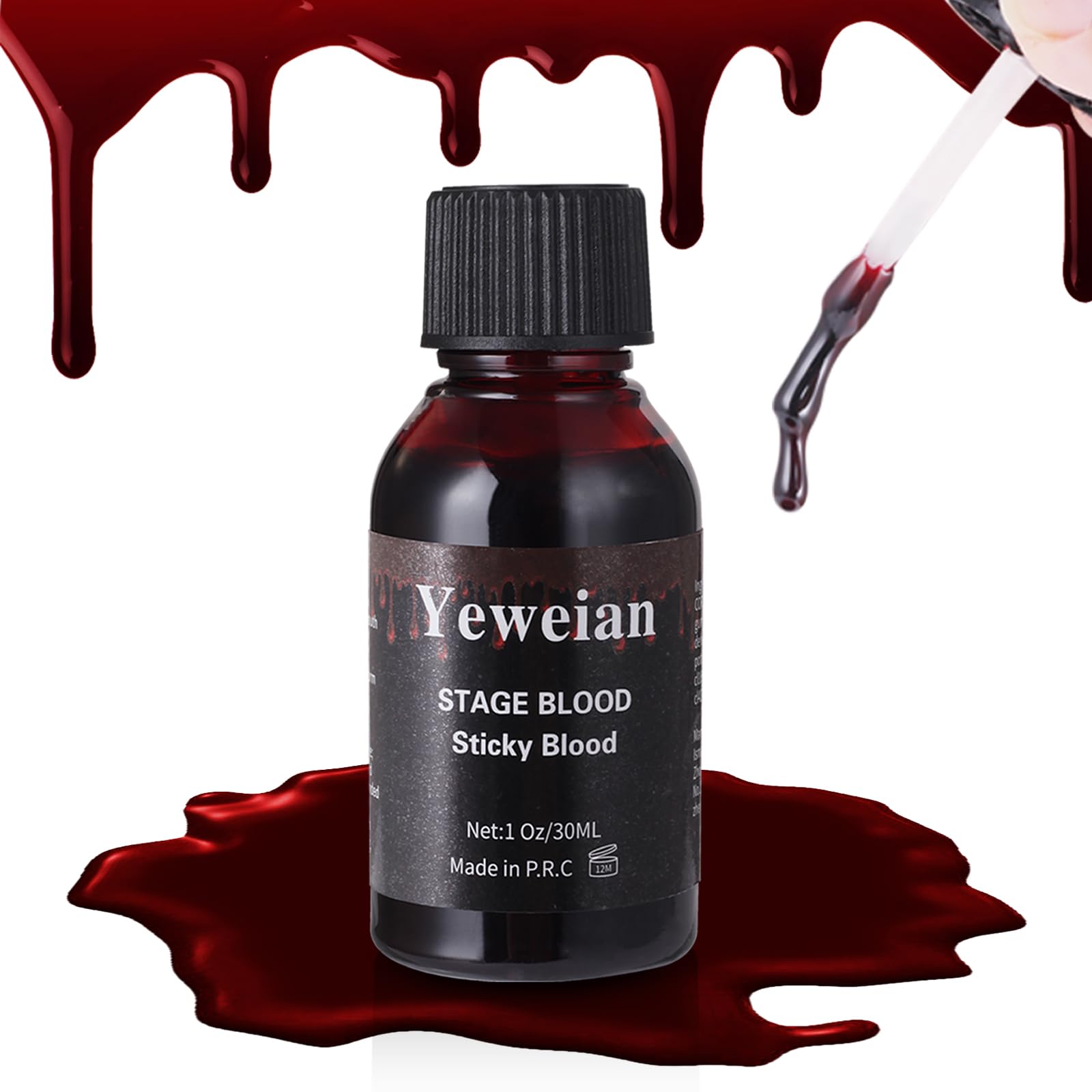 Amazon.com : Yeweian Makeup Stage Blood(1.06 oz),Edible Fake Blood ...