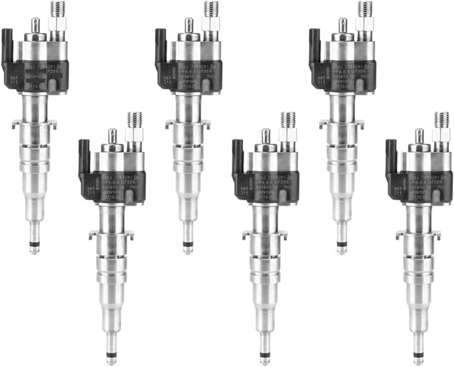 Amazon.co.jp: ふんしゃ 6 個 13537585261-09 13537565138 車の燃料噴射ノズルフィット For-BMW ...