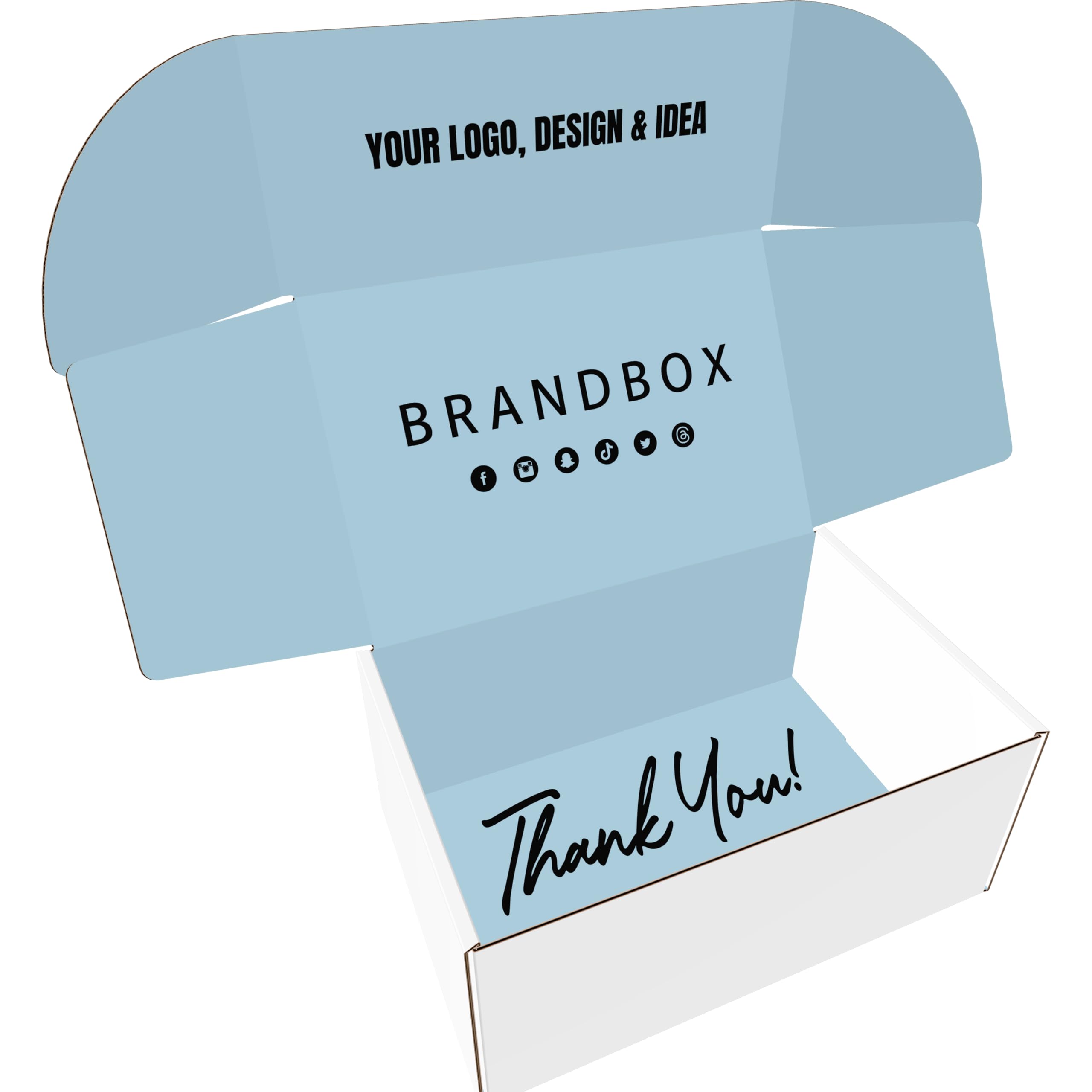 Amazon.com: Custom Shipping Boxes (25 Pack) - Printed with Your Logo ...