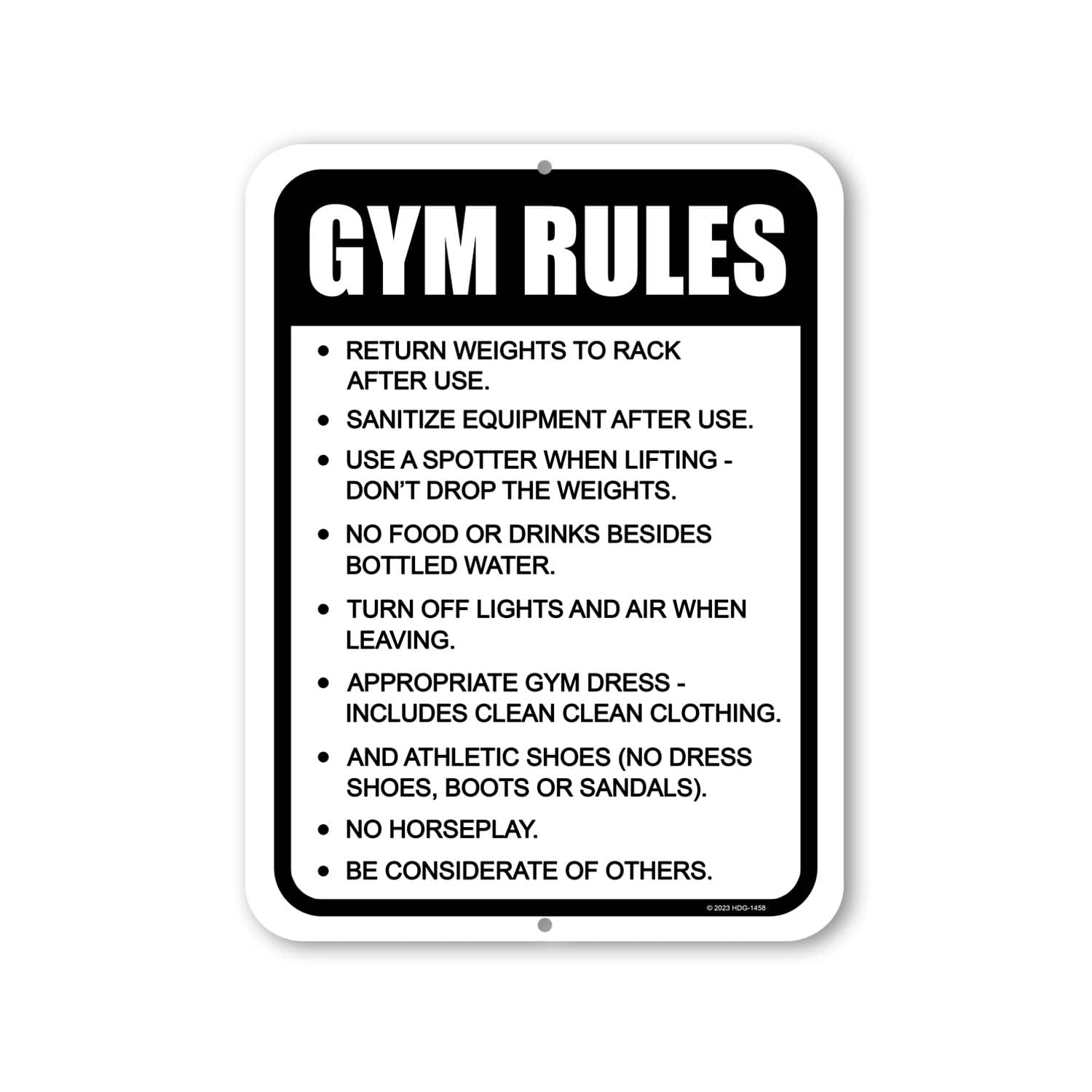Amazon.com: Honey Dew Gifts, Gym Rules, 9 inch by 12 inch, Made in USA ...