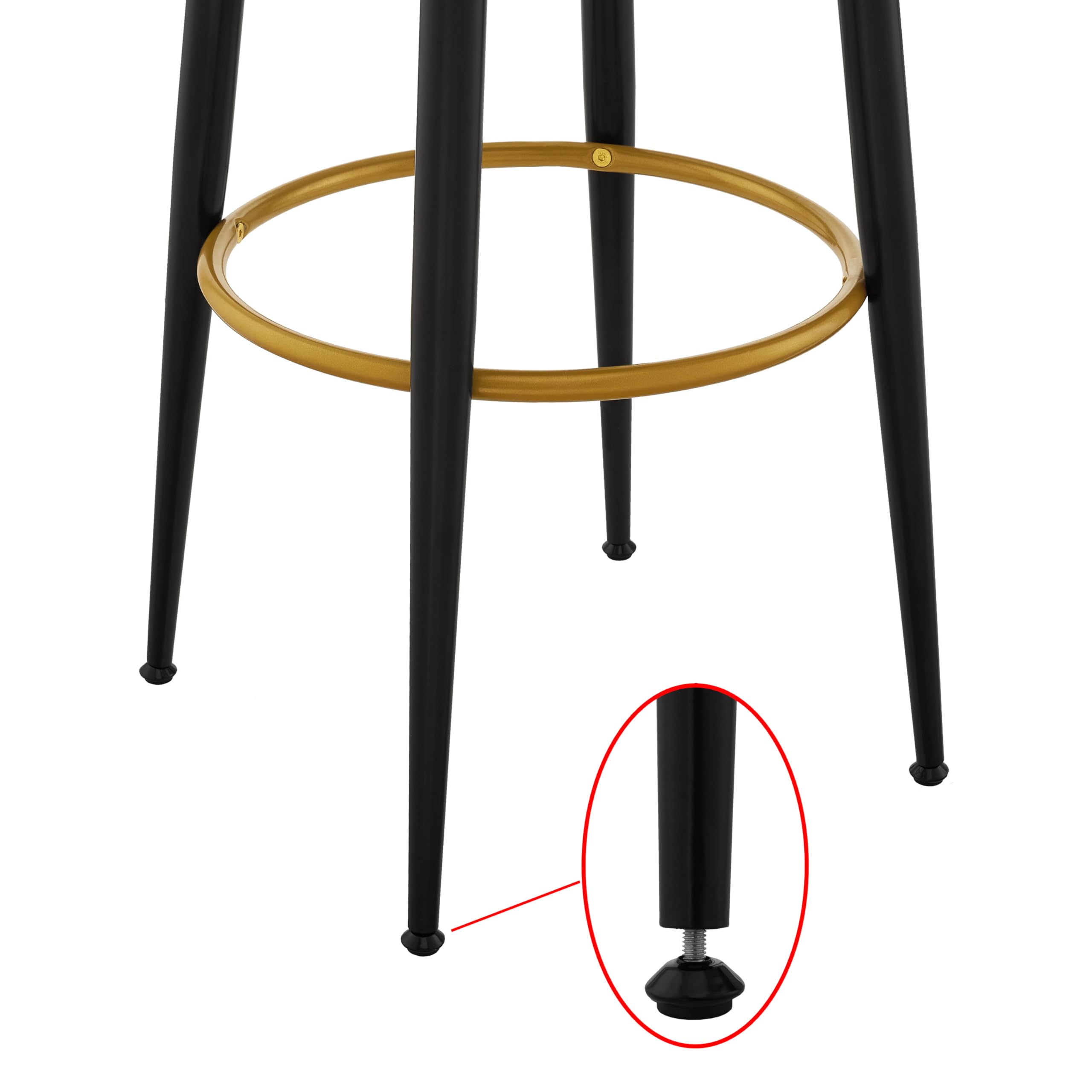 Snapklik.com : Ball & Cast Modern Round Bar Stools 30 Inch Upholestered ...