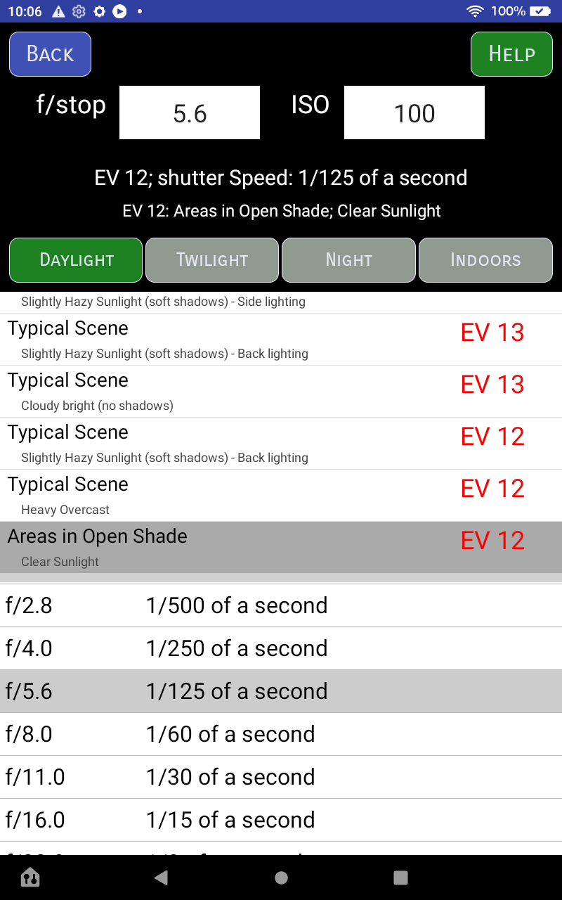 Depth of Field Caclulator & Exposure Calculator:Amazon.co.jp:Appstore for Android