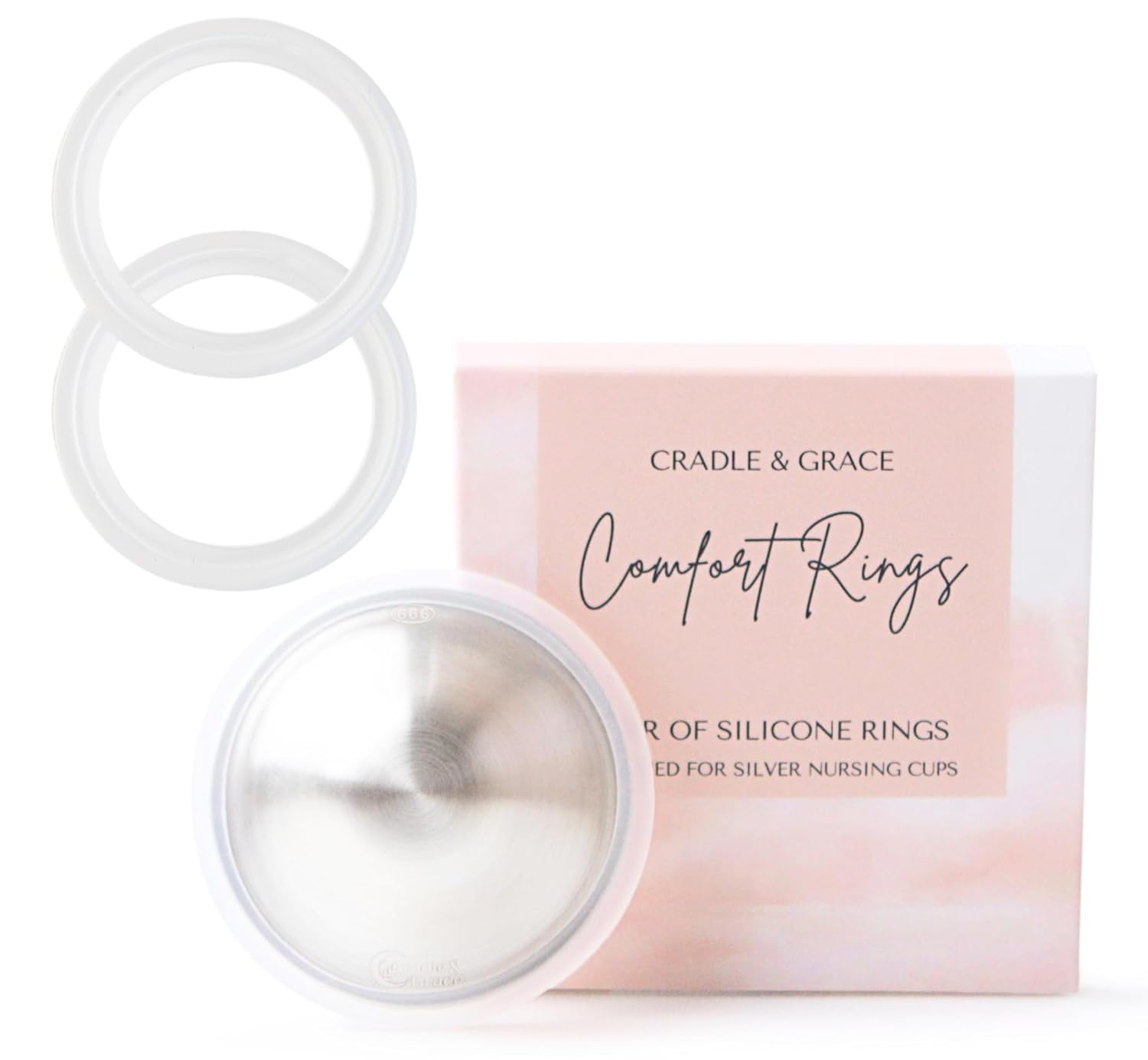 Amazon.com : Cradle & Grace Silicone Comfort Rings for Silver Nursing ...