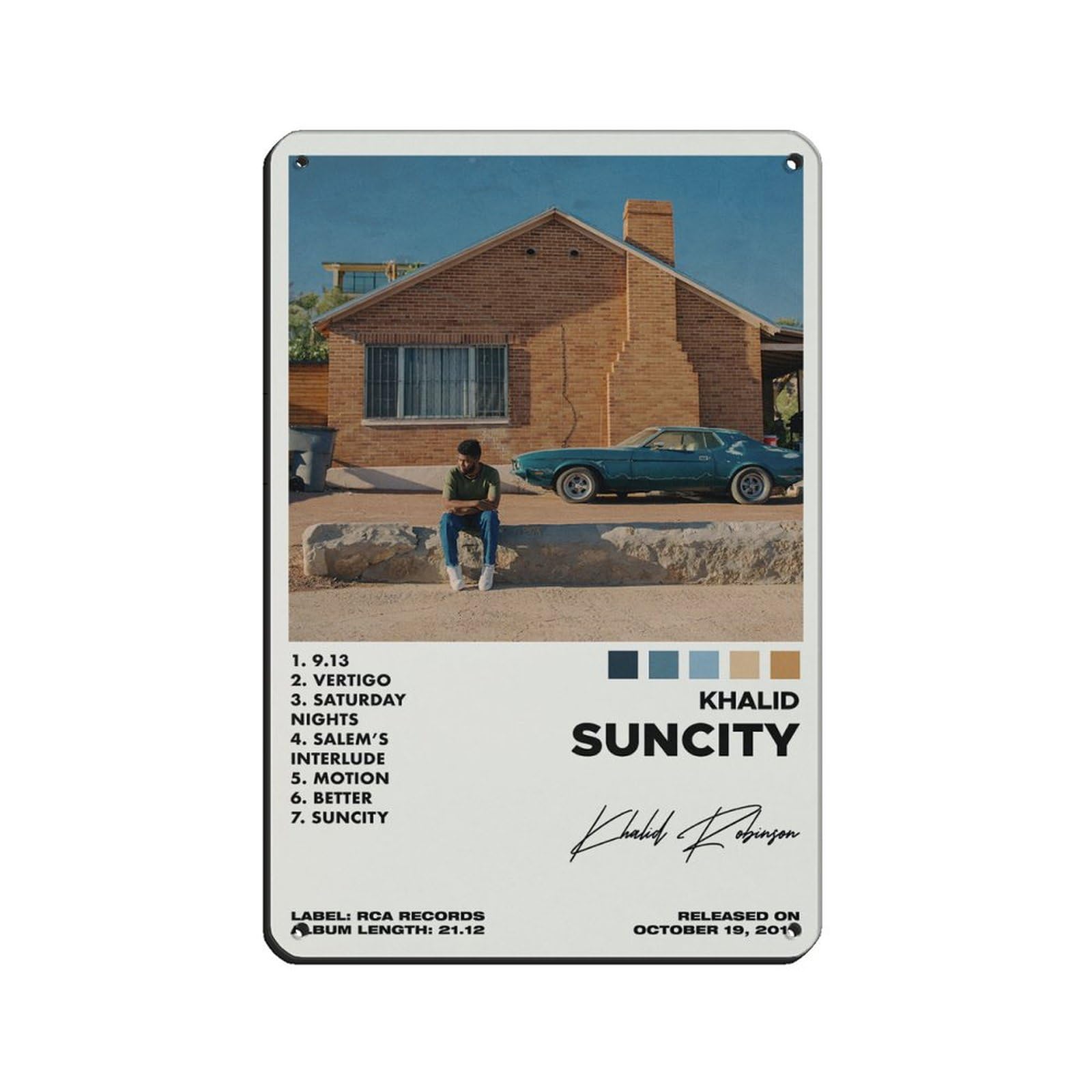 Ntrecs Khalid Poster Suncity Album Cover Poster Tin Sign Vintage ...